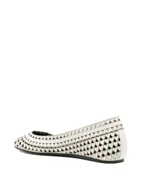 Isabel Marant Étoile Belni Laser-cut Heart Ballet Flats - White