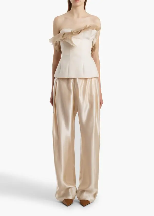 Khaite Sal Bustier Top - Cream