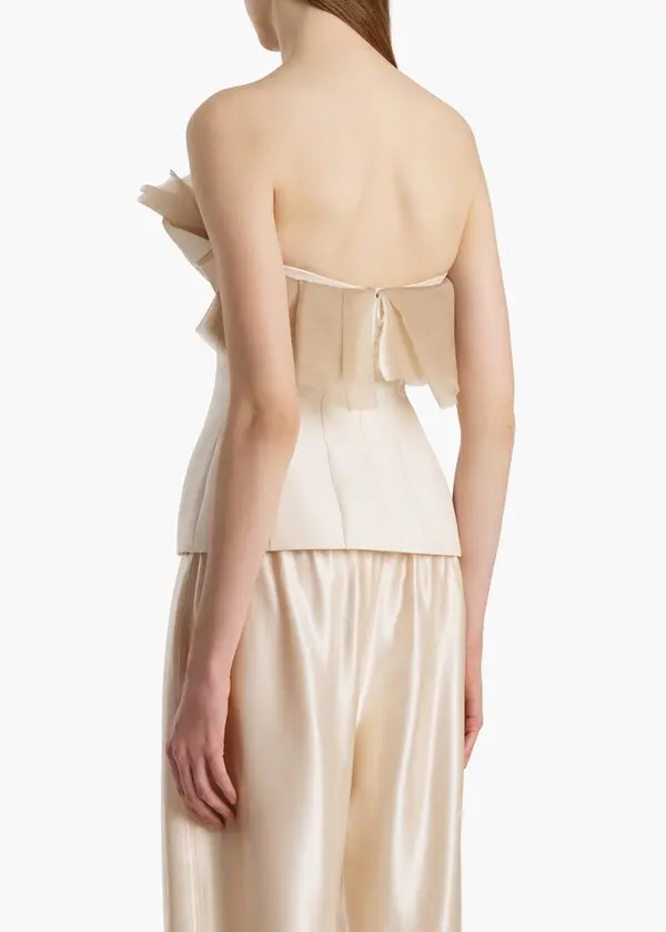 Khaite Sal Bustier Top - Cream