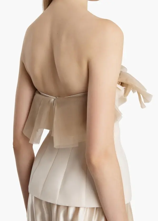 Khaite Sal Bustier Top - Cream