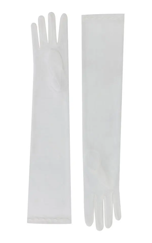 Ila Nolia Ruched Gloves - White