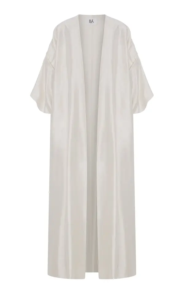 Ila Muse Silk Dupion Kaftan - Off-white