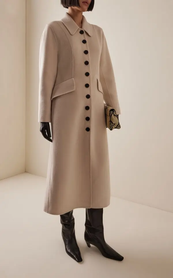BY MALENE BIRGER Magdalena Single-breasted Wool Coat