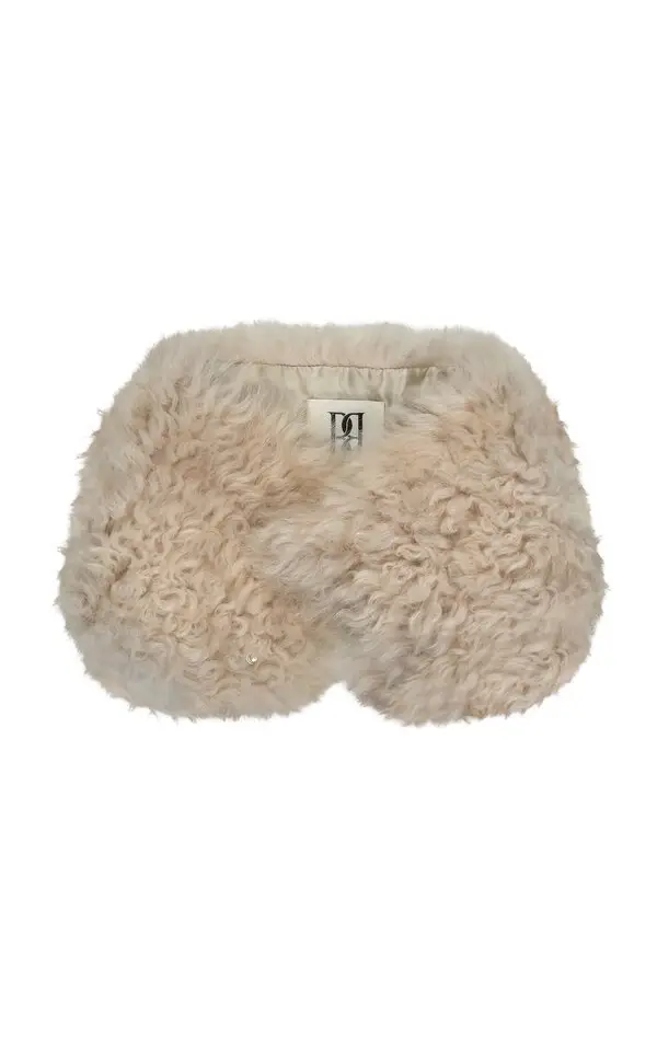 BY MALENE BIRGER Giada Shearling Collar - Off-white