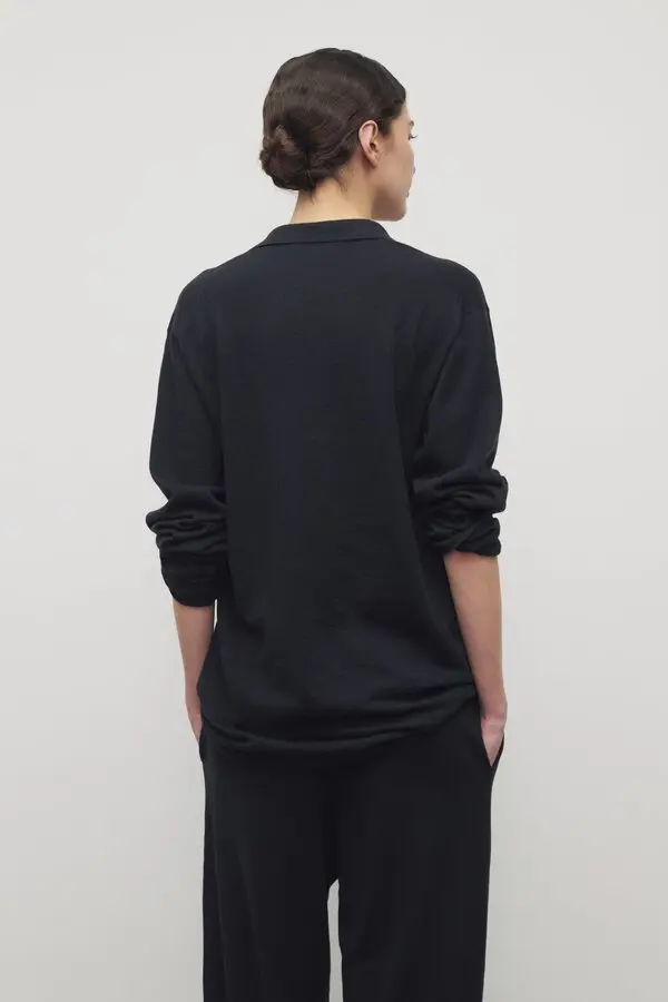 THE ROW Niosa Long-sleeve Top - Black