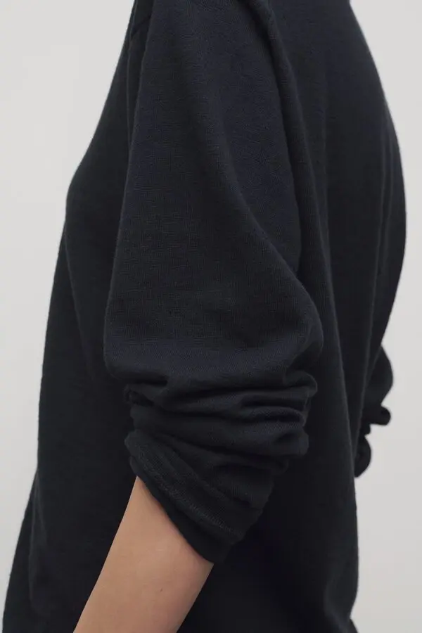 THE ROW Niosa Long-sleeve Top - Black