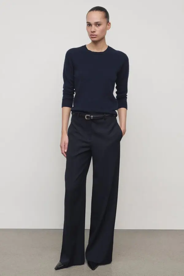 THE ROW Dender Pant - Dark Navy