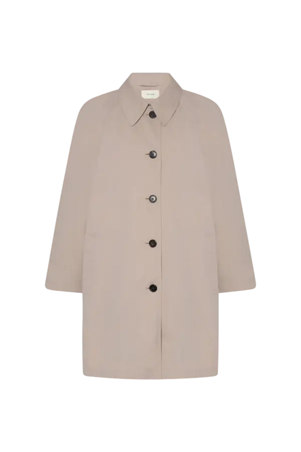 THE ROW Hawkins Cotton Poplin Car Coat - Beige