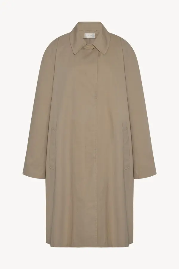 THE ROW Dayton Relaxed Wool Gabardine Coat - Beige