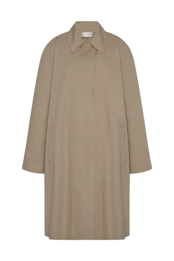 THE ROW Dayton Relaxed Wool Gabardine Coat - Beige