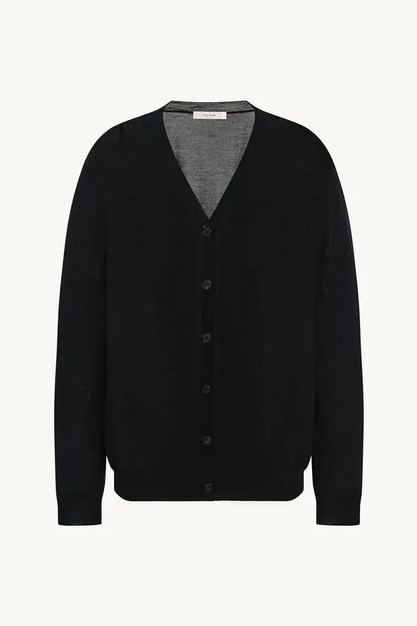 THE ROW Nilas Cashmere Cardigan - Black