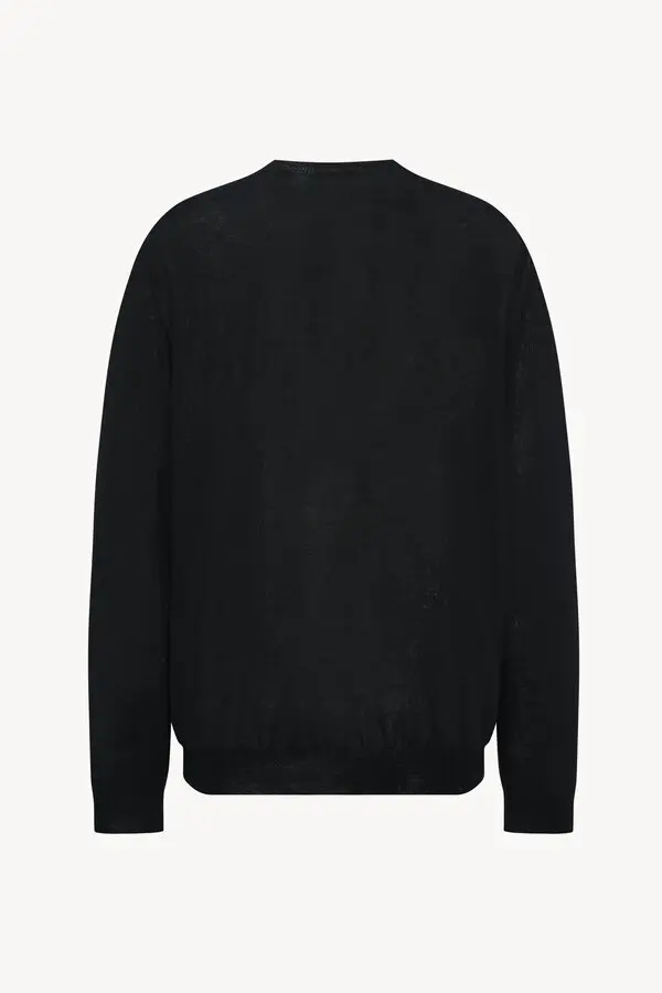 THE ROW Nilas Cashmere Cardigan - Black