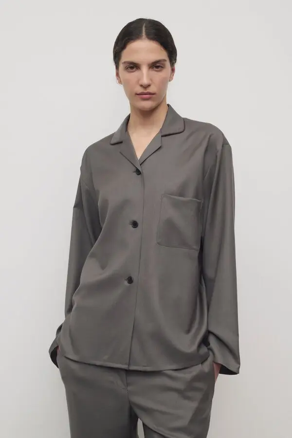 THE ROW Janine Cashmere Shirt
