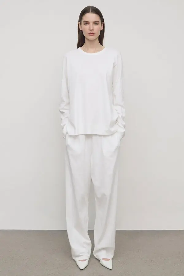 THE ROW Kohana Straight-leg Sweatpants - White