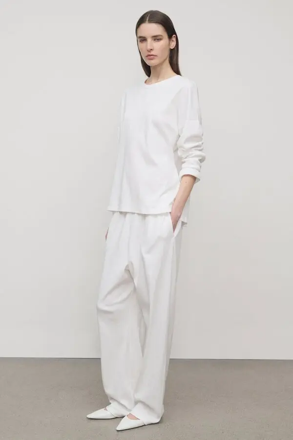 THE ROW Kohana Straight-leg Sweatpants - White