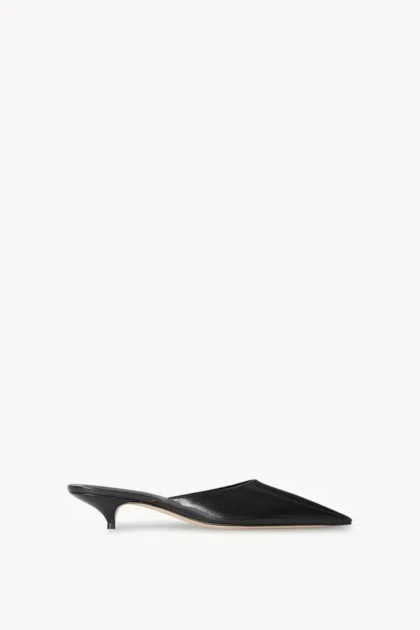THE ROW Liisa Kitten Mule - Black