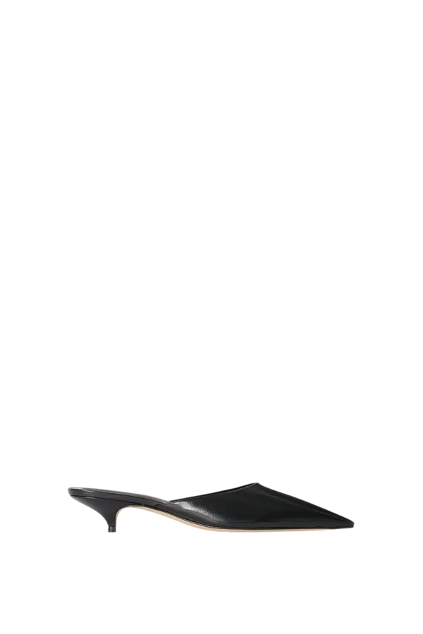 THE ROW Liisa Kitten Mule - Black