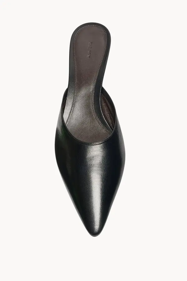 THE ROW Liisa Kitten Mule - Black