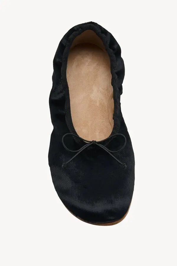 THE ROW Round Ballet Flat - Black