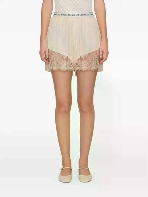Sea Ethel Lace-detail Shorts - Neutrals