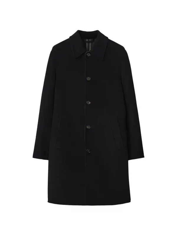 Burberry Mid-length Wool Car Coat - Black