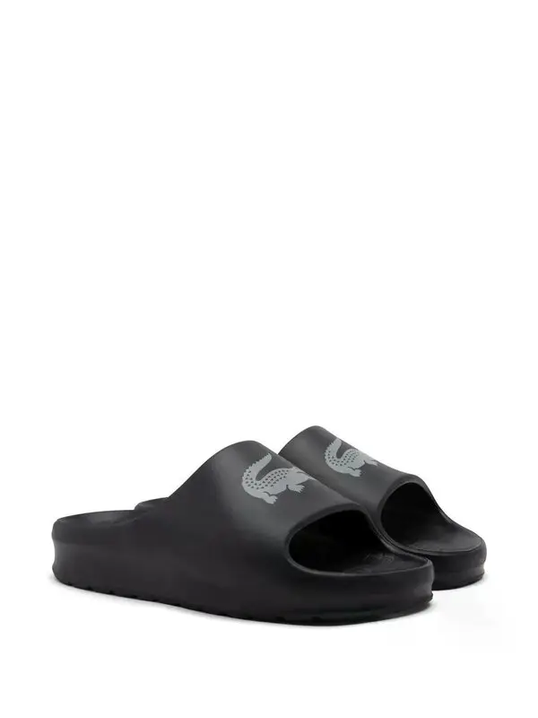 Lacoste Logo-print Slides - Black