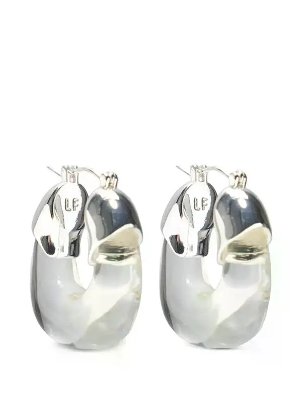 LIZZIE FORTUNATO Geometric Hoop Earrings - Silver