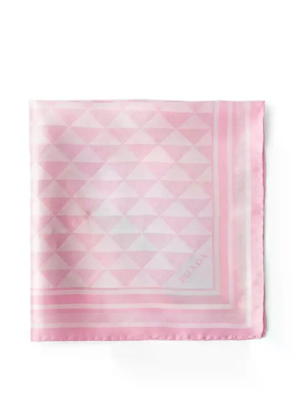 Prada Jacquard Silk Scarf 55x55 - Pink