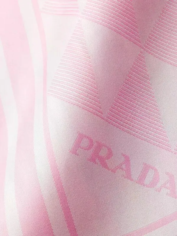 Prada Jacquard Silk Scarf 55x55 - Pink