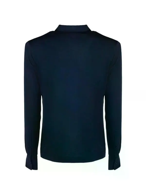 CRUCIANI Long-sleeve Polo Shirt - Blue