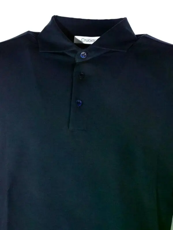 CRUCIANI Long-sleeve Polo Shirt - Blue