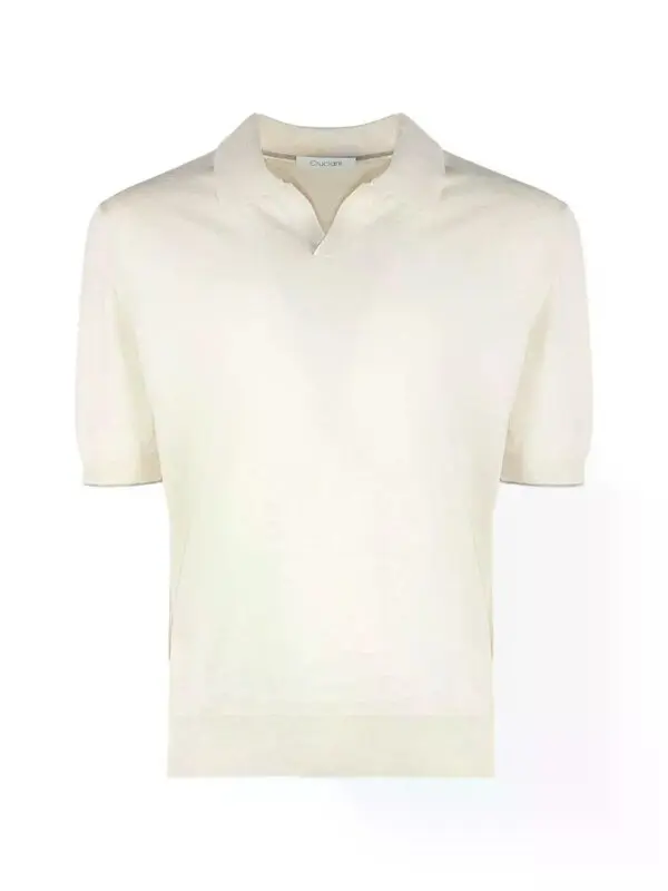 CRUCIANI Collared T-shirt - Neutrals