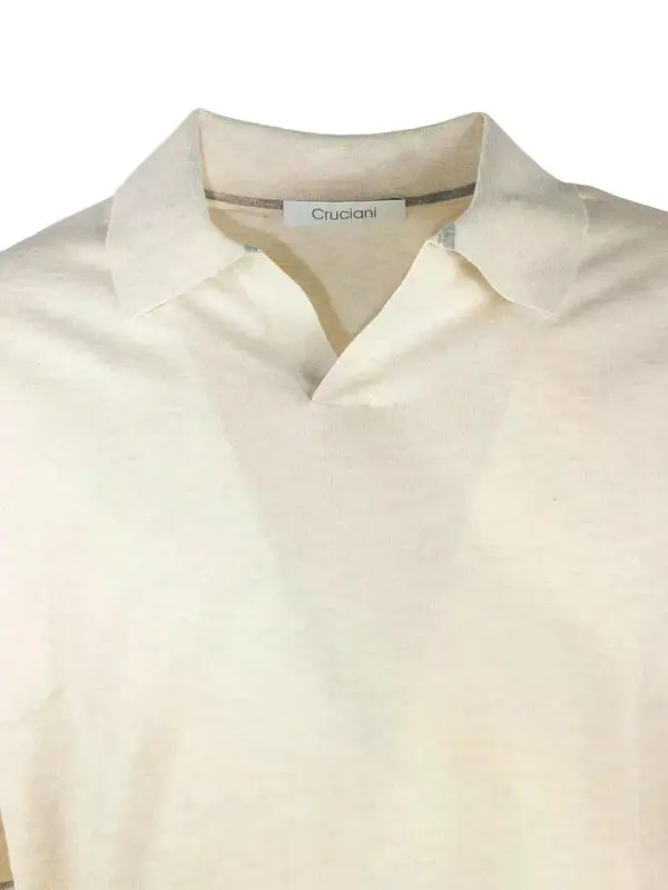 CRUCIANI Collared T-shirt - Neutrals