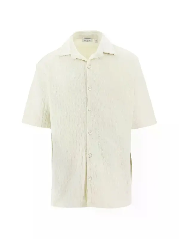 Off-White Cotton Pattern Shirt - White
