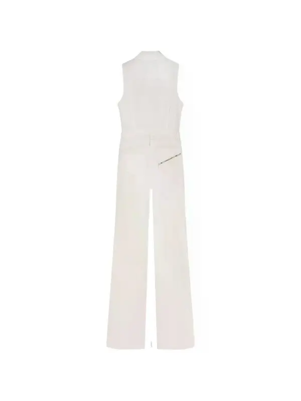 Elisabetta Franchi Denim Jumpsuit With Logo Detail
