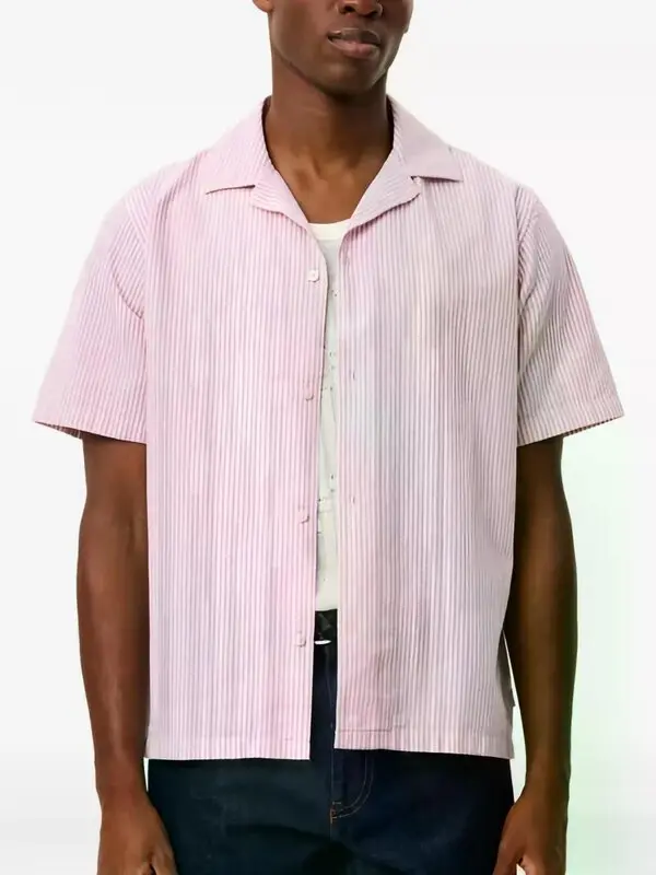 LES DEUX Lukas Striped Short-sleeved Shirt - Pink