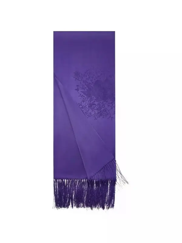 Shanghai Tang Tang Fringed Scarf - Purple