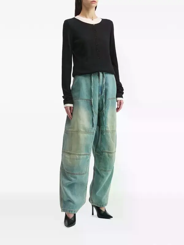 MARKGONG Panelled Wide-leg Jeans