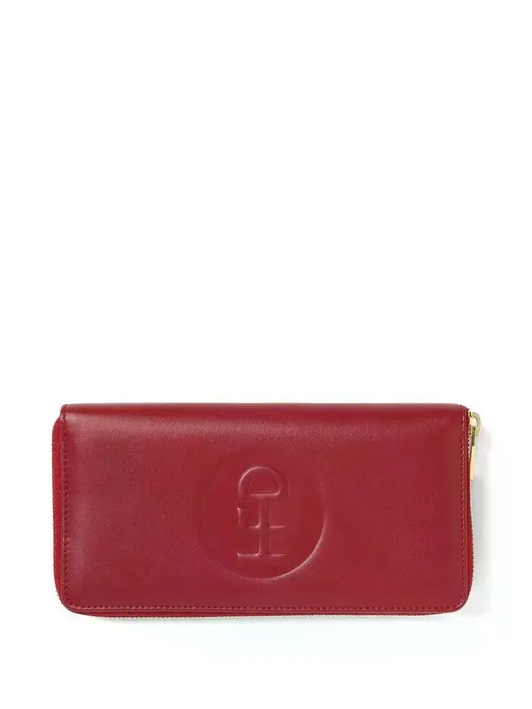 HONEY FUCKING DIJON Logo-debossed Zip-fastening Wallet - Red