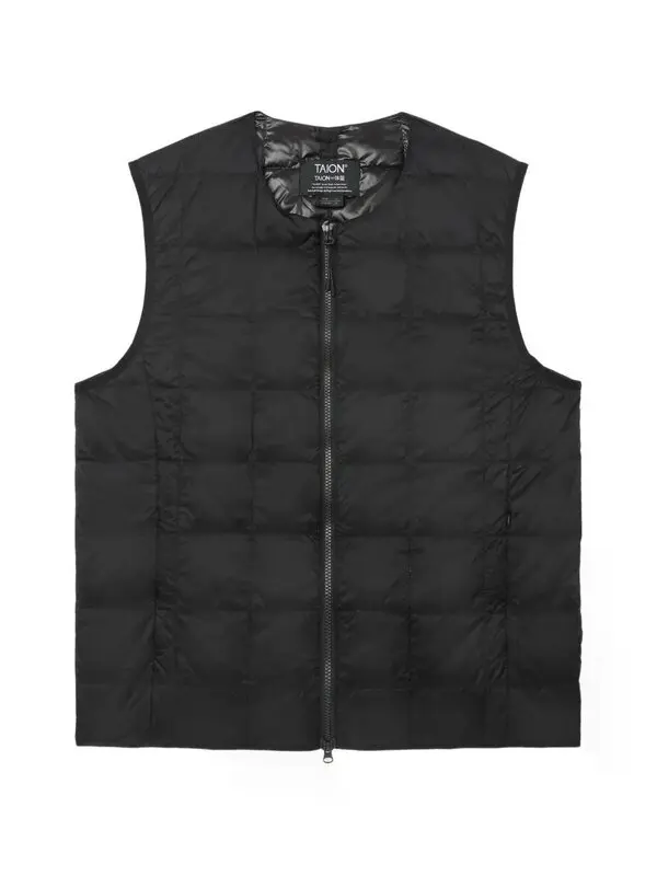Taion Quilted Zip-up Gilet - Black