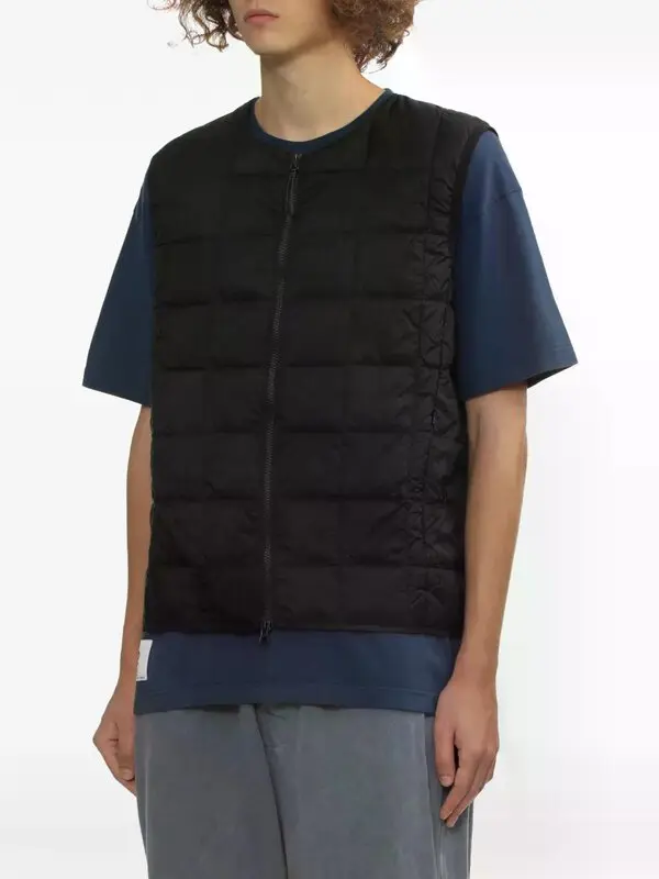 Taion Quilted Zip-up Gilet - Black