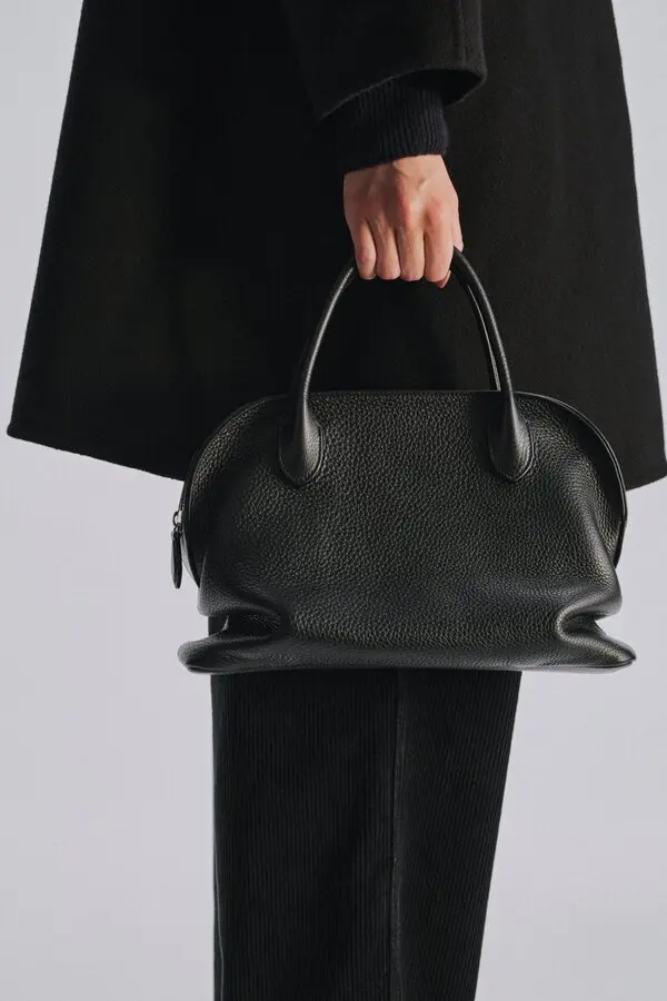 THE ROW Agnes 12 Top Handle Bag - Black