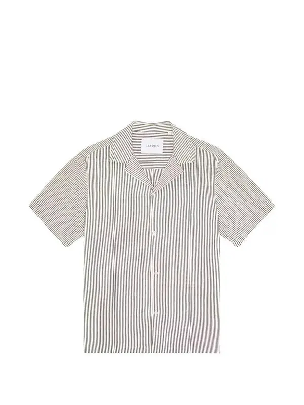LES DEUX Lukas Striped Short-sleeved Shirt - Neutrals