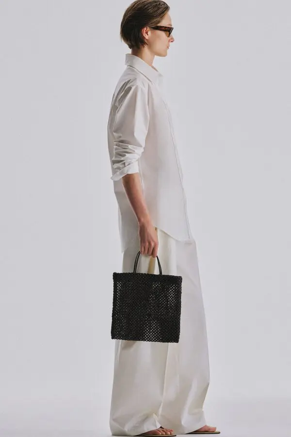 THE ROW Mini Barn Tote Bag - Dark Brown