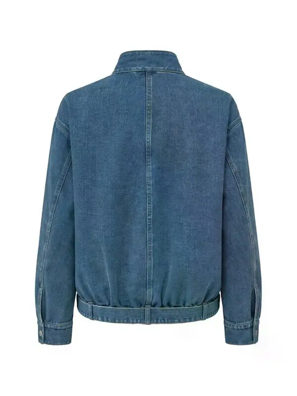 Tibi Moto Denim Bomber