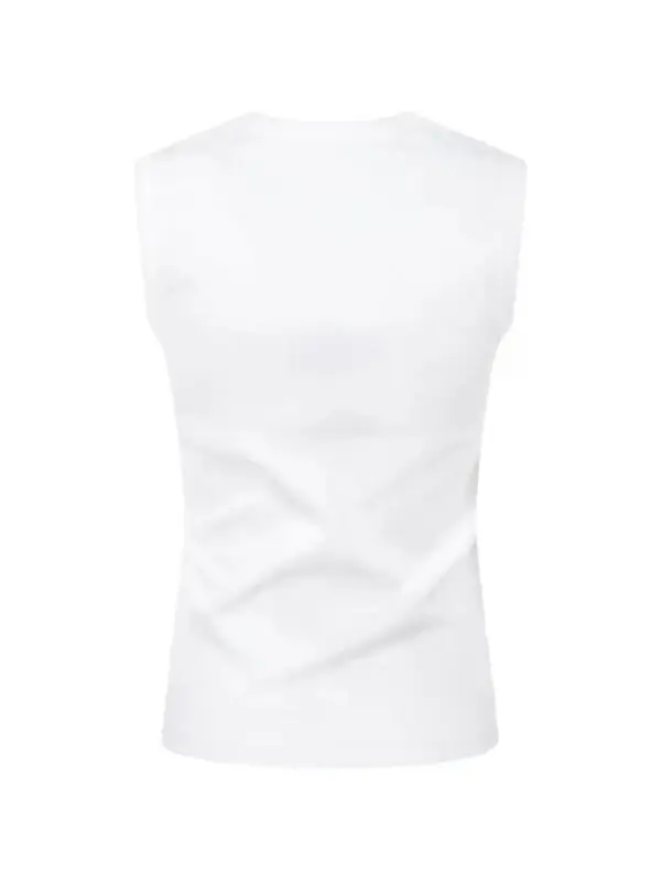 JEANERICA Vanessa Crew-neck Tank Top - White