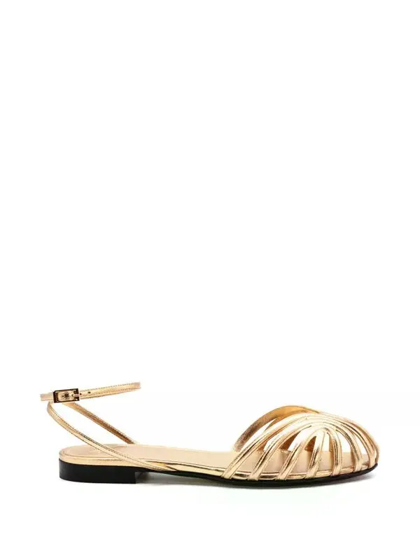 ALEVI MILANO Aura Strappy Flat Pumps - Gold