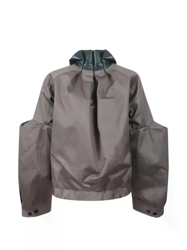 Sacai Leather-collar Shirt Jacket