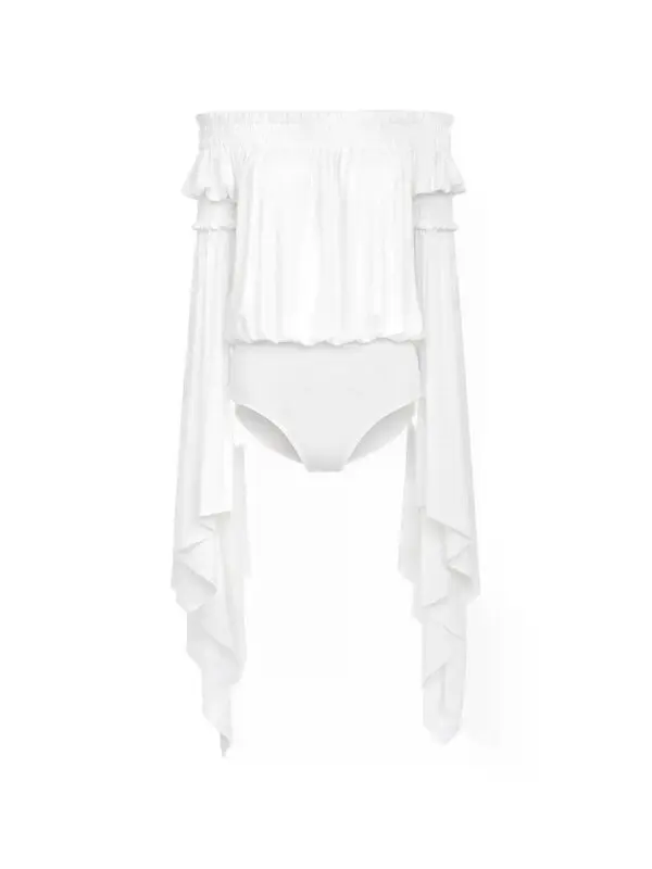 Norma Kamali Handkerchief-sleeve Bodysuit