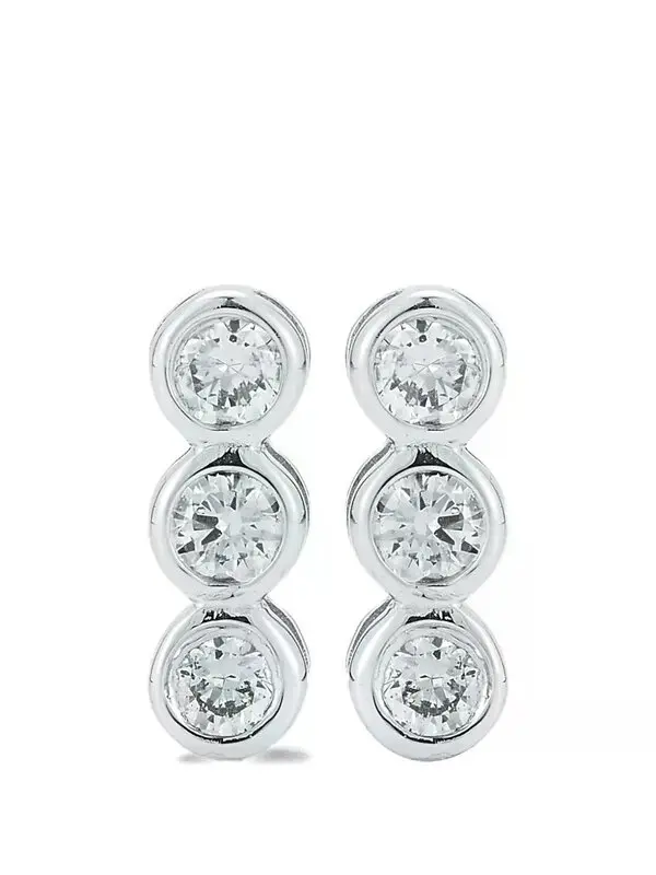 Mateo Trio Diamond Earrings - Silver